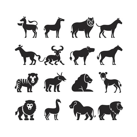 Realistic Animals Icon Set Illustration Premium Ai Generated Vector