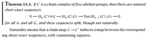 Abstract Algebra The Succession Of The Coefficient Theorem Is Split
