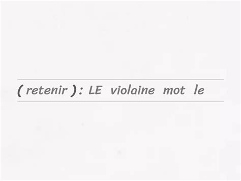 Memorisation Unjumble