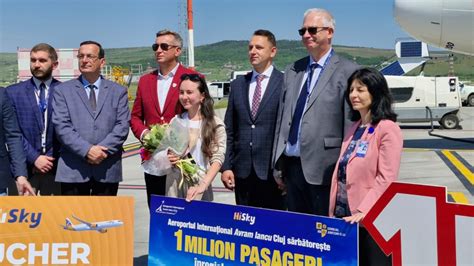 Pasagerul cu numărul 1 milion pe 2024 a aterizat pe Aeroportul Cluj