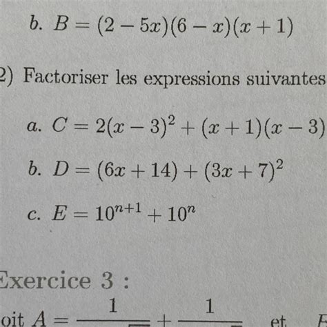 Factoriser Lexpression Suivante Nosdevoirsfr
