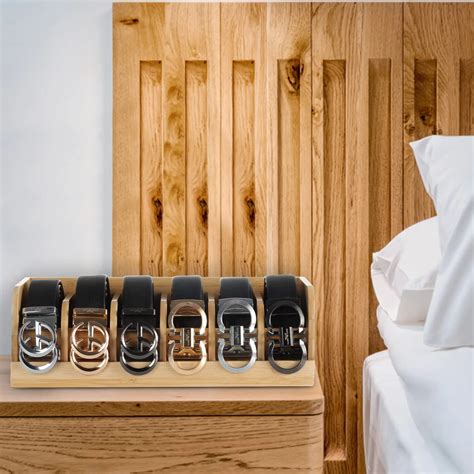 Bamboo Belt Organizer Box Sustainable Storage Solution