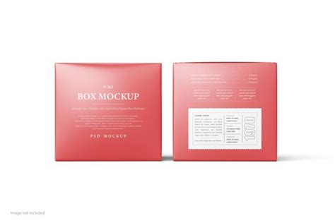 premium psd square box presentation mockup