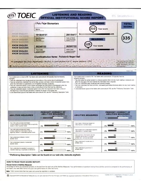Sertifikat Toeic Pdf