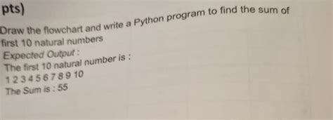Solved Pts Draw The Flowchart And Write A Python Program To Chegg