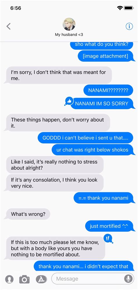 accidentally sending the jjk characters nudes pre relationship ʚ incl