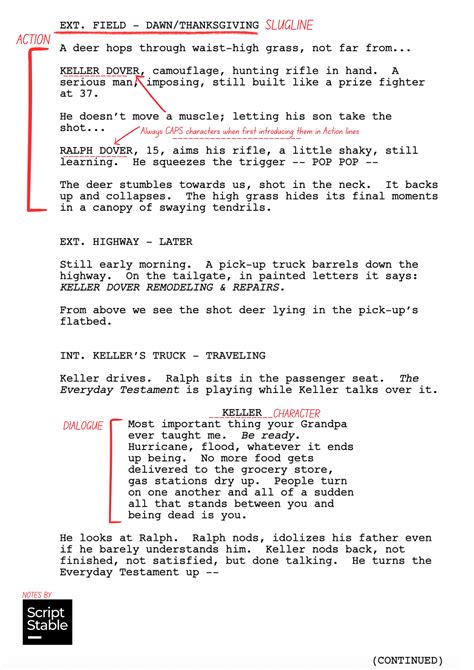 The Basic Layout Of A Screenplay