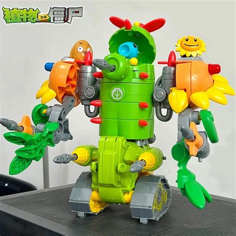 2025 Plants Vs Zombies Action Figures Mech Robot Toys 3 In 1 Transform
