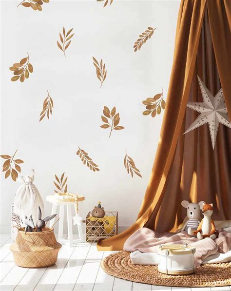 Leaf And Palm Decals Made In Australia Of Gentle Self Adhesive Fabric