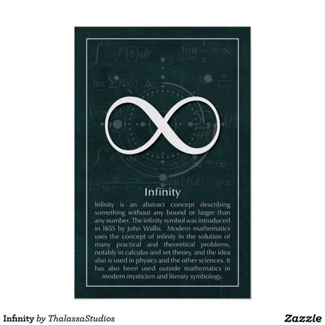 Infinity Poster Zazzle Fisica E Matematica Matematica Scienza