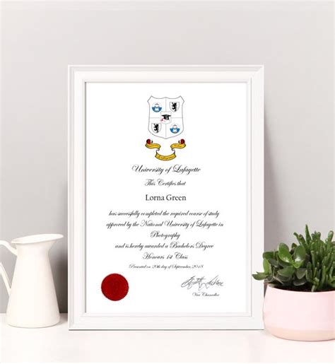 Decorative White Certificate Frame Armstrong Oxford