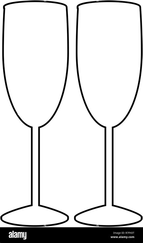 Wine Glass Clip Art Black White Black White Drawing Wine Glasses