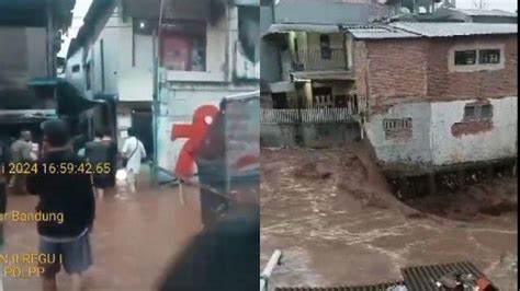 Sungai Cikapundung Meluap Sebagian Kota Bandung Terendam Banjir