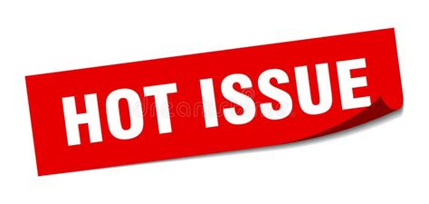 Hot Issue Sticker Hot Issue Square Isolated Sign Stock Vector