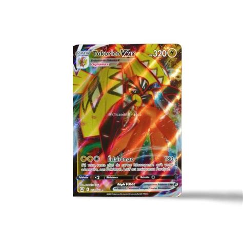 Carte Pok Mon Tokorico Vmax Pv Neuf Fr Cdiscount Jeux Jouets