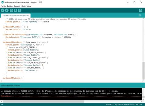 Programmer Un Esp Via Wifi Avec L Ide Arduino Ota Aranacorp