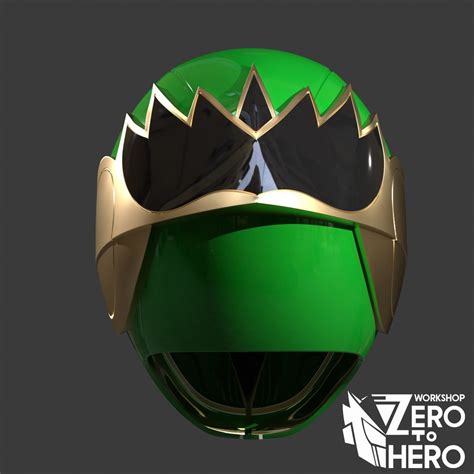 Power Ranger Ninja Storm Hurricanger Green Samurai Shuriken Mode 3d