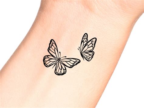 Cute Butterfly Tattoo Wrist Tattoo Etsy