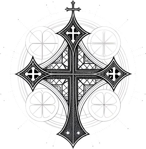 Gothic Cross Symbol Clipart For Dark Aesthetic Design 58053762 Png