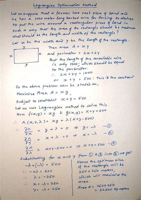 Lagrangian Optimization Example Pdf