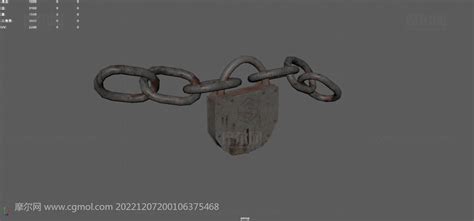 生锈的铁链铁锁3dmaya模型已塌陷其他模型下载 摩尔网cgmol