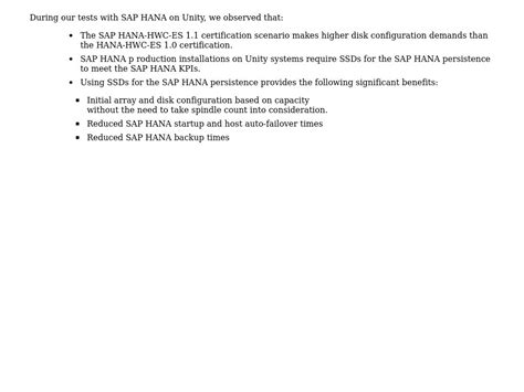 Findings Storage Configuration Best Practices For Sap Hana Tdi With Dell Unity Storage Dell