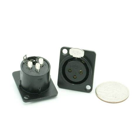 D3f Xlr Jack Chassis Mount Black Vetco Electronics
