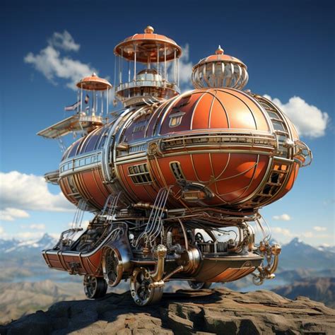 Premium Photo Stylized Airship