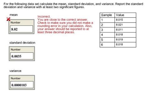 solved for the following data set calculate the mean
