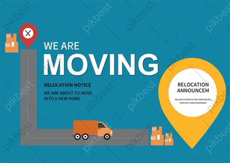 Relocation Announcement Notice Blue Template Psd Free Download Pikbest