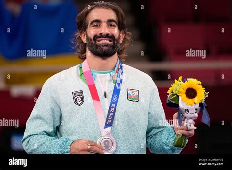Silver Medalist Rafael Aghayev Of Azerbaijan Poses During The Medal