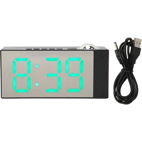 Luernas Projection Réveil Horloge Numérique Avec Projecteur Rotatif À Degrés Pour Plafond