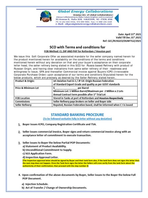 Gec Rusgeo Fob Based Sco Format Pdf Invoice Sales