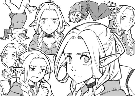 Marcille Donato Dungeon Meshi Drawn By Tnkaban Danbooru