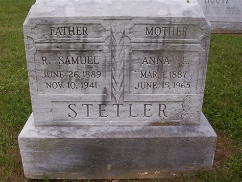 Anna Luella Sauers Stetler 1887 1965 Find A Grave äreminne