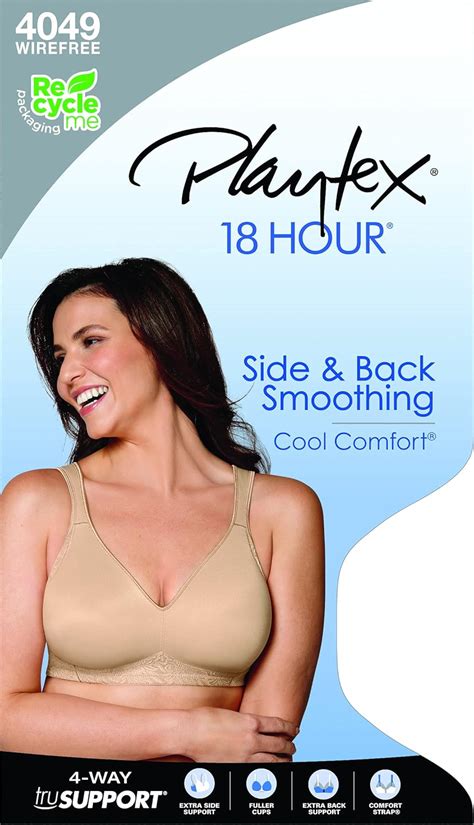 Playtex Womens 18 Hour Seamless Smoothing Full Coverage Bra Cool