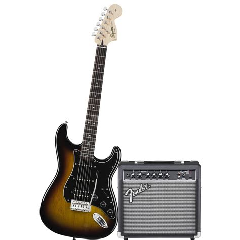 Squier Affinity Series Strat Hss Pack Brown Sunburst W Fender Frontman 15g Amp Deutschland