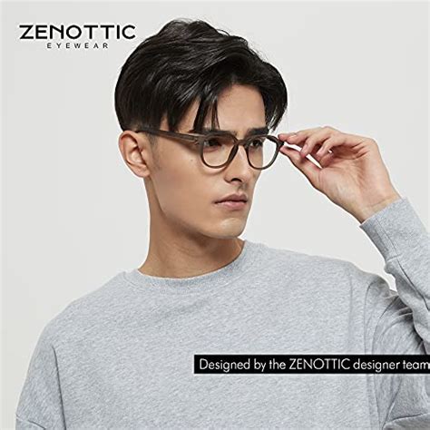 Zenottic 4 Pack Blue Light Blocking Round Reading Glasses Set