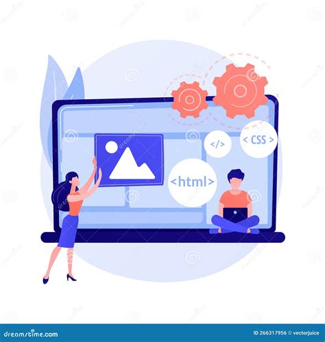 computer programmeing vector concept metaphor stock vector