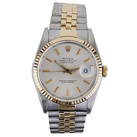 Rolex Datejust 36 Mm Two Tone Jubilee Silver Dial 16233 New York
