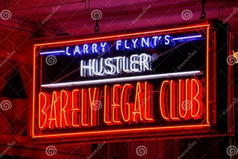 New Orleans Hustler Barely Legal Club Sign Editorial Stock Image