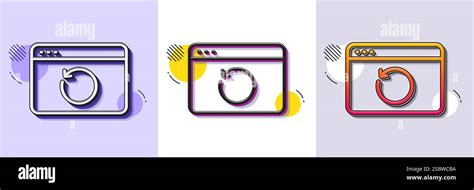 Recovery Internet Line Icon Backup Data Sign Restore Information