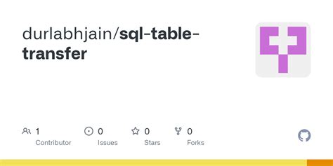 Github Durlabhjainsql Table Transfer
