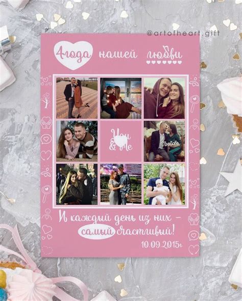 250₽ - Постер с памятными фотографиями и мотивирующей на хорошие ...