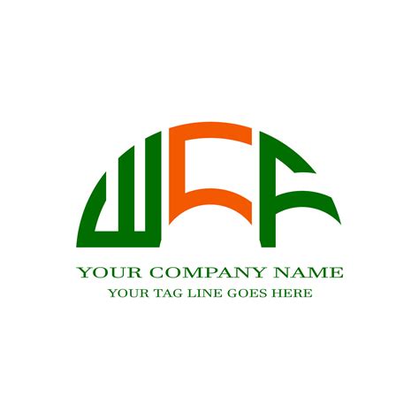 WCF Letter Logo Creative Design With Vector Graphic Vector Art At Vecteezy