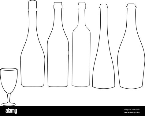 Champagne Bottle Icon Vector Illustration Symbol Design Stock Vector