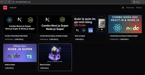 Khóa Học Nextjs Super Cùng Dư Thanh Được