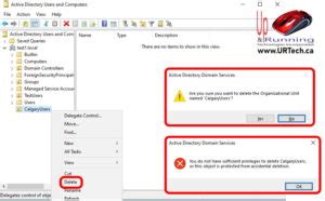 SOLVED How To Delete A Protected OU In Active Directory Up Running Inc Tech How To S