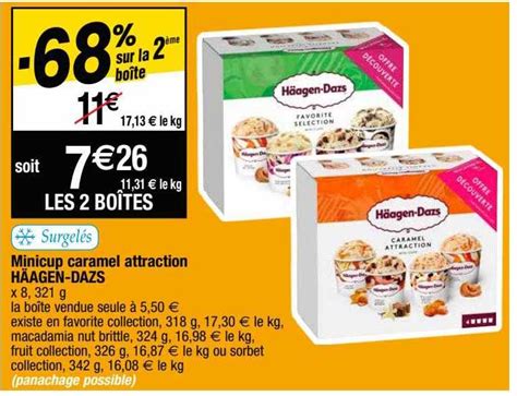 Promo Minicup Caramel Attraction Häagen Dazs Chez Cora Icataloguefr
