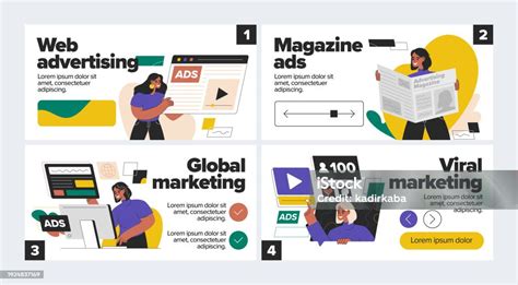 Advertising Concept Illustration Advertising Campaigns Flat Vector
